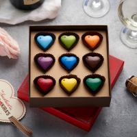 China Custom Gold Foil Chocolate Gift Boxes with Ribbon Bow & Paper Insert – Luxury Holiday & Corporate Hampers for sale