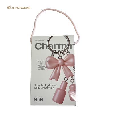 China XL Packaging Printed Cosmetic Foldable Card Box Factory Supplied Custom Design Printed Folding White Card Paper essential oil Box with Hot silver for Cosmetic for sale
