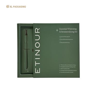 China Recyclable Kraft Foldable Drawer Gift Box Custom Die Cut Insert For Skincare Packaging for sale