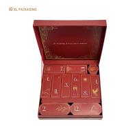 China XL Packaging Custom Luxury Boxes Magnet Box Rigid Cardboard 12 Day Countdown Empty Advent Calendar Box For Dessert Chocolate Snail Polish for sale