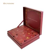China XL Packaging Custom Luxury Boxes Magnet Box Rigid Cardboard 12 Day Countdown Empty Advent Calendar Box For Dessert Chocolate Snail Polish for sale