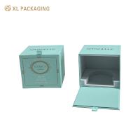 China Luxury Gold Foil Debossed Candle Gift Box with Front-Open Design and Protective EVA Insert for sale