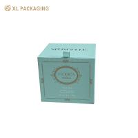 China Luxury Gold Foil Debossed Candle Gift Box with Front-Open Design and Protective EVA Insert for sale