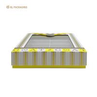 China Gold Foil Medal Logo Skincare Gift Box with Clear PET Window and Rigid Cardboard Structure for sale