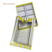 China Gold Foil Medal Logo Skincare Gift Box with Clear PET Window and Rigid Cardboard Structure for sale