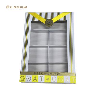 China Gold Foil Medal Logo Skincare Gift Box with Clear PET Window and Rigid Cardboard Structure for sale