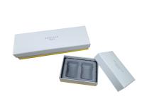 China Embossed Rigid Gift Box with Secure Blister Insert for 4 Bottles - Elegant Embossed Surface & Full Custom Printing for sale