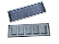 China Embossed Rigid Gift Box with Secure Blister Insert for 4 Bottles - Elegant Embossed Surface & Full Custom Printing for sale