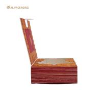 China 350gsm Card Paper Folding Soap Box with Gold Foil Logo and Die-Cut Window for Flat Shipping for sale