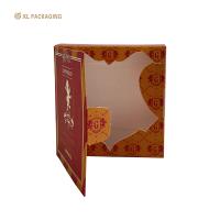 China 350gsm Card Paper Folding Soap Box with Gold Foil Logo and Die-Cut Window for Flat Shipping for sale