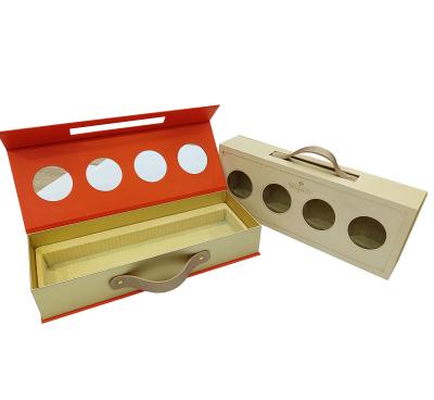 China Magnet Gift Box With Handle Packaging Box Tea Hot Coffee Chocolate Bag Suitcase Box for sale