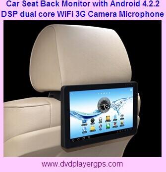 China car back seat monitor with Wifi,3G Function,FM transmitter,Capacitive Touch Screen for sale