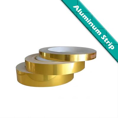 China PVDF Gold Color Coated Painted Aluminum Strip 1050 1100 3003 3104 for sale