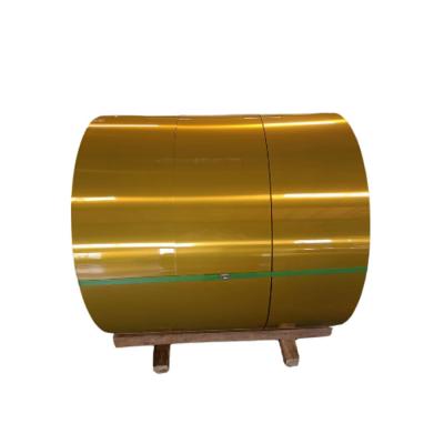 China AA1070 Alloy Gold Mirror Aluminum Coil PVDF Coating For Light Reflector for sale