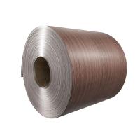 China Durable Wood Grain Aluminum Coil with PVDF Coating and 20-25 Microns Front Coating for Outdoor Applications for sale