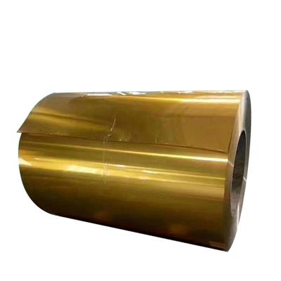 China 3003 Alloy Gold Coated Mirror Aluminum Coil with Mirror Finish for High Reflection Applications for sale