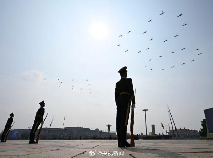 Vangood employees watching military parade