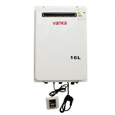 China Vanka 16L Outdoor Gas Water Heater 220V 32KW Tankless External Wall Mounted System for sale