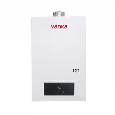 China Thermostat Force Type Indoor Gas Water Heater - 24 kW Heat Load, 12 kg/min Flow Rate, Forced Exhaust System for sale