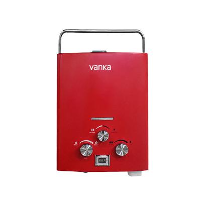 China Vanka Outdoor Propane Camping Gas Water Heater 5L 6L Capacity with 88% Heat Efficiency for Remote Applications for sale