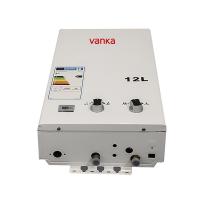 China Vanka Digital Temperature Adjustable Forced Exhaust Gas Water Heater 12L-24L Capacity with 88% Thermal Efficiency for sale
