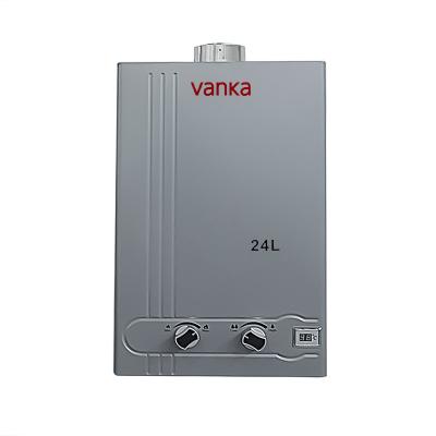 China Vanka CE Certified Forced Exhaust Gas Water Heater 12L-24L Capacity with 0.02-0.8Pa Working Pressure for sale