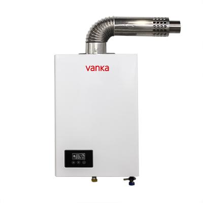 China 220V Electronic Ignition Natural Gas Tankless Water Heater with 84% Efficiency and LED Display for Kitchen/Balcony for sale
