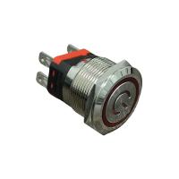China Stainless Steel Momentary Push Button Switch 20A/250VAC with IP68 Waterproof Rating and Multiple LED Options for sale