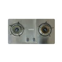 China Built-In 2 Burner Gas Cooktop with Tempered Glass Surface - 3.8kW Dual Burners, 710×400mm Size for sale