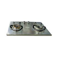 China Built-In 2 Burner Gas Cooktop with Tempered Glass Surface - 3.8kW Dual Burners, 710×400mm Size for sale