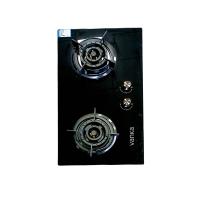 China Double Head Commercial Gas Stove 730x410mm with Dual Fuel Natural Gas & LPG Tempered Glass Surface for sale
