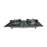 China Dual Burner Gas Stove with Tempered Glass Surface - Natural & Liquefied Gas Compatible, Class A Efficiency for sale