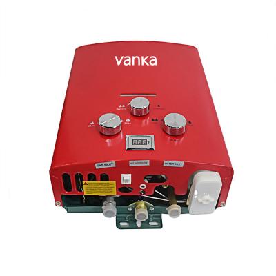 China 6L Portable Tankless Propane Water Heater with 12KW Heat Input and 0.015Mpa Low Pressure Start for Outdoor Camping for sale