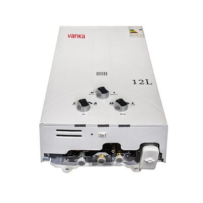 China 12L Wall Mounted Tankless Gas Water Heater 24kW On Demand Shower System 110V for sale