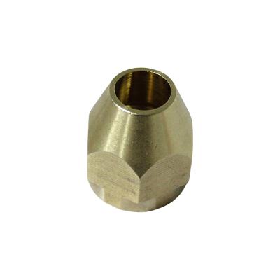 China Forged Brass Female Fitting Short Enlarged Mouth Nut 1/2 Inch Copper Pipe Connection for sale