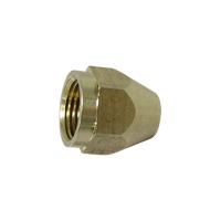 China Forged Brass Female Fitting Short Enlarged Mouth Nut 1/2 Inch Copper Pipe Connection for sale