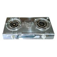 China Dual Burner Gas Stove 4.5KW & 7.0KW Stainless Steel Commercial Grade with Flameout Protection for sale