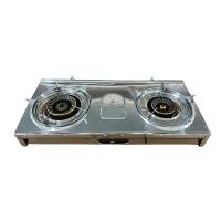 China Dual Burner Gas Stove 4.5KW & 7.0KW Stainless Steel Commercial Grade with Flameout Protection for sale