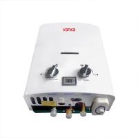 China 6L Portable Outdoor Natural Gas Water Heater Dual Knob Direct Exhaust 2000 Pa for sale