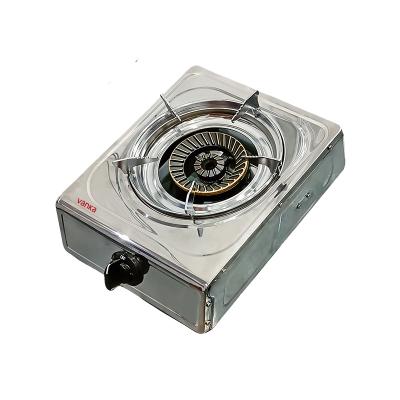 China Stainless Steel Single Burner Gas Stove with 1 Burner and LPG/Natural Gas Compatibility for Kitchen and Outdoor Cooking for sale