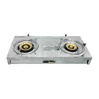 China Double Burner Tabletop Gas Stove 720×400×180 mm Commercial Grade with Stainless Steel Construction for sale
