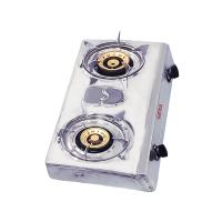 China Double Burner Tabletop Gas Stove 720×400×180 mm Commercial Grade with Stainless Steel Construction for sale