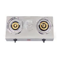 China Double Burner Tabletop Gas Stove 720×400×180 mm Commercial Grade with Stainless Steel Construction for sale