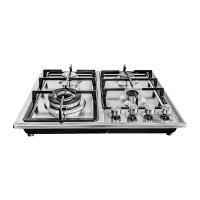China Stainless Steel Built-in 4 Burner Gas Hob 580x500mm with 1.0-4.5kW Heat Output and Safety Features for sale
