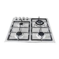 China Stainless Steel Built-in 4 Burner Gas Hob 580x500mm with 1.0-4.5kW Heat Output and Safety Features for sale
