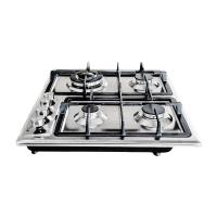 China Stainless Steel Built-in 4 Burner Gas Hob 580x500mm with 1.0-4.5kW Heat Output and Safety Features for sale