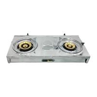 China Double Burner Tabletop Gas Stove 3.5KW Commercial Grade with Stainless Steel Construction 720×400×180 mm for sale
