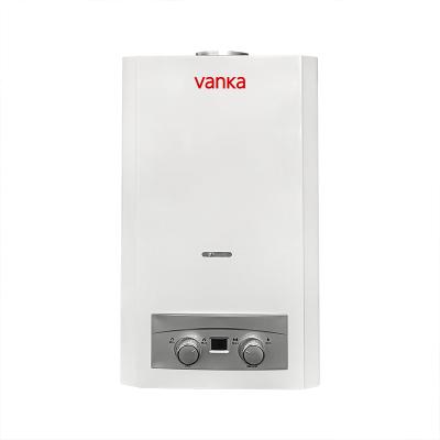 China 10L Flue Gas Water Heater 84% Efficiency Low Water Pressure Start 17-20kW for sale
