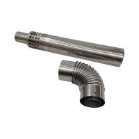 China Stainless Steel Flue Exhaust Pipe 80mm 100mm 130mm High Temperature 600C Corrosion Resistant for sale