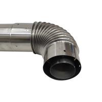 China Stainless Steel Flue Exhaust Pipe 80mm 100mm 130mm High Temperature 600C Corrosion Resistant for sale